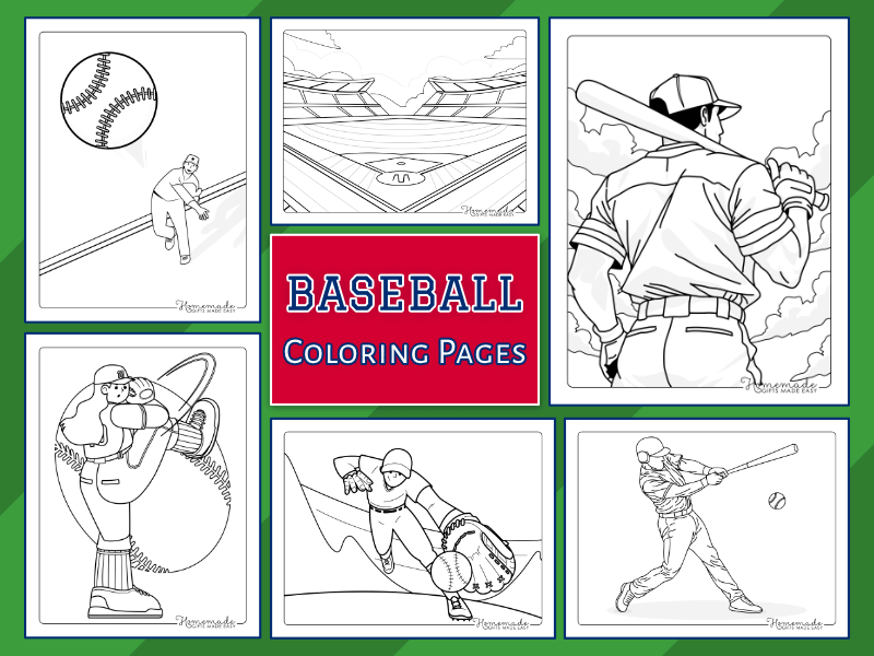 Free Baseball Coloring Pages (PDF Printables) - TooGoodEngravings